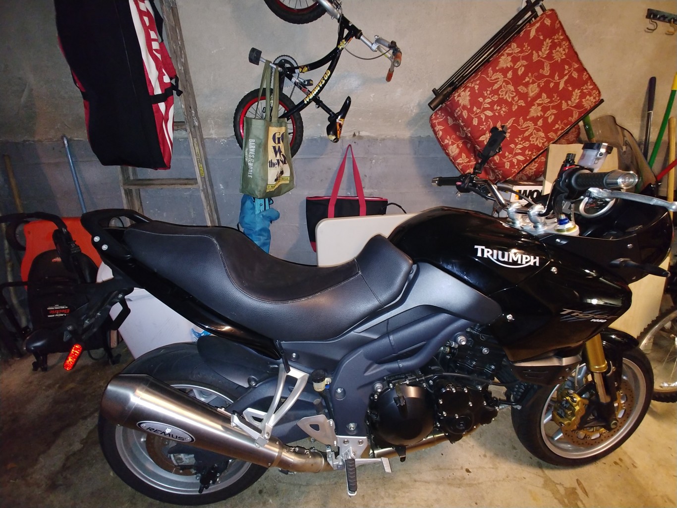 SOLD: Tiger Top Box & Mounting plates; Remus full exhaust; Mr Ed's Moto ...